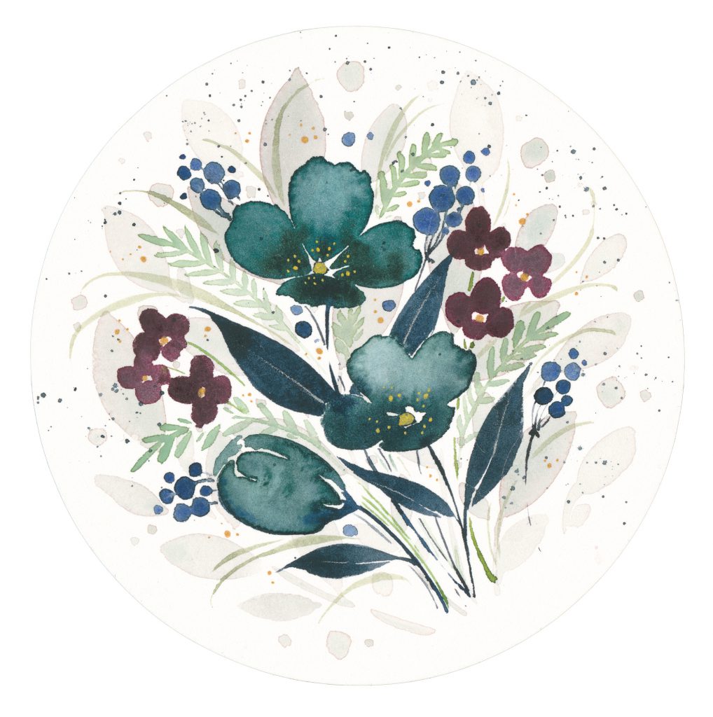 Round Watercolour Paper - with a box design by Jenny Illustration ...