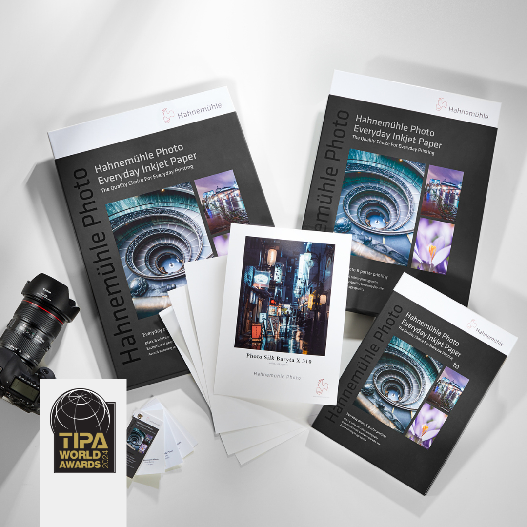 TIPA World Awards 2024 for three Baryta Papers and the Hahnemühle App